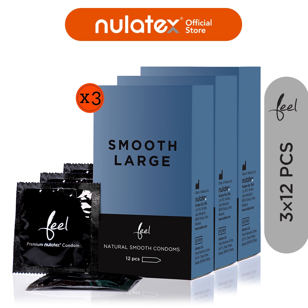 Nulatex Feel Smooth Large Condoms (12 Pcs x3) | Shopee Malaysia