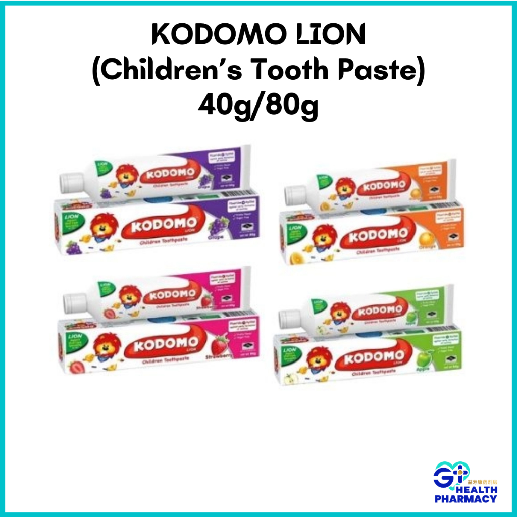 KODOMO Children's Toothpaste Grape/Orange/Apple/Strawberry (40g/ 80g ...