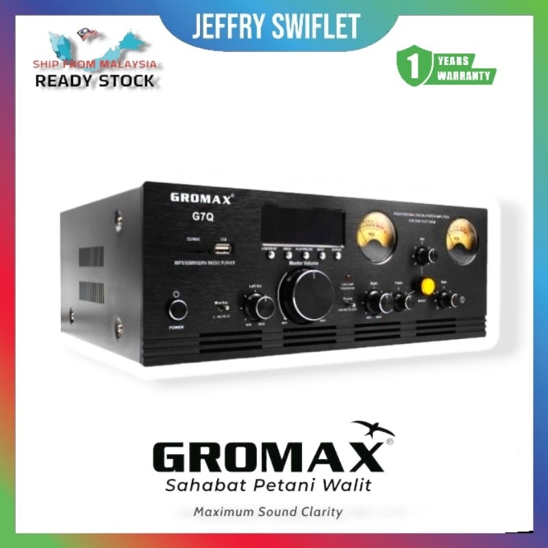GROMAX G7Q Amplifier Burung Walet Paling Power 1 Tahun Warranty Ampli ...