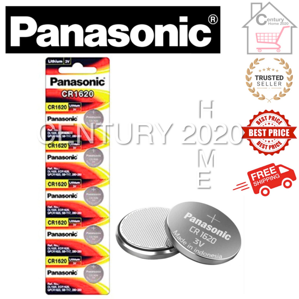 PANASONIC CR1620 3V Lithium Battery Quality Coin Cell Watch Electronic ...