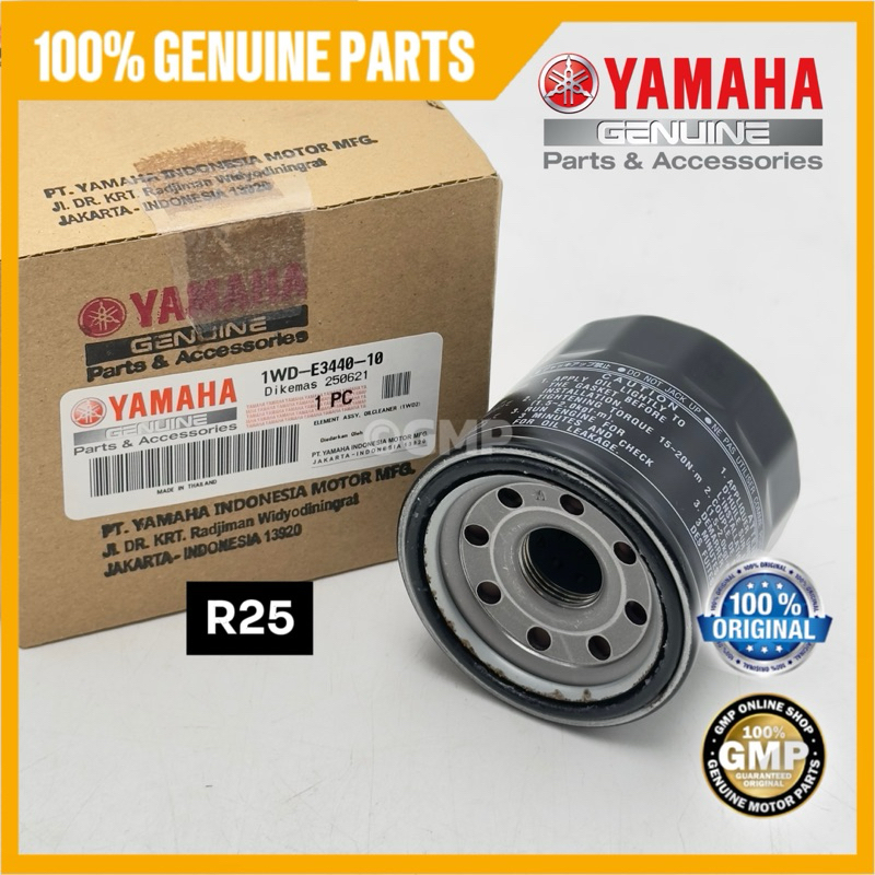 (100%ORIGINAL) YAMAHA R25 ELEMENT ASSY, OIL CLEANER 1WD-E3440-10 OIL ...