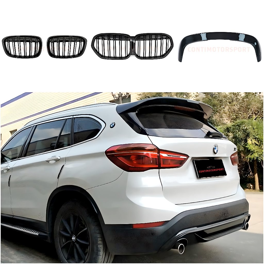 BMW X1 X SERIES F48 OLD AND NEW WING SPOILER DOUBLE SLAT FRONT KIDNEY ...