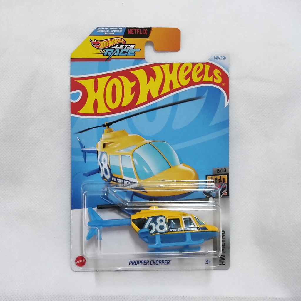 Hot Wheels Propper Chopper Helicopter "Netflix Let's Race" - Blue ...