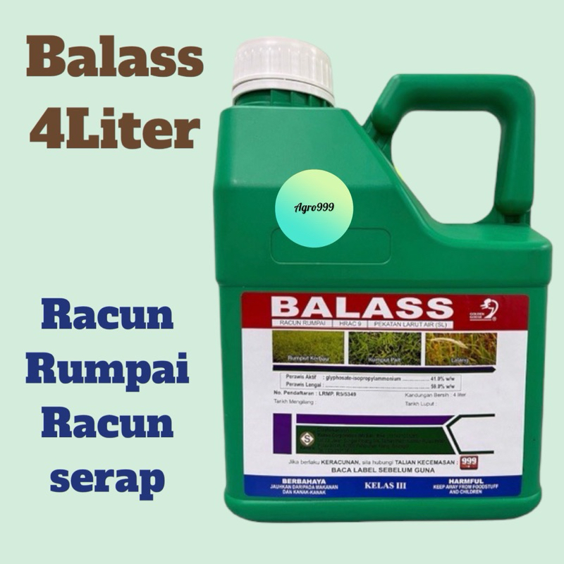 Balass 4Liter/Racun Rumpai/sama dgn Roundup Ecomax Ken up) | Shopee ...