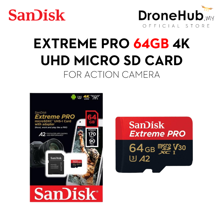 Sandisk Extreme Pro 64GB/128GB/256GB/512GB UHD SD Card Memory Card ...