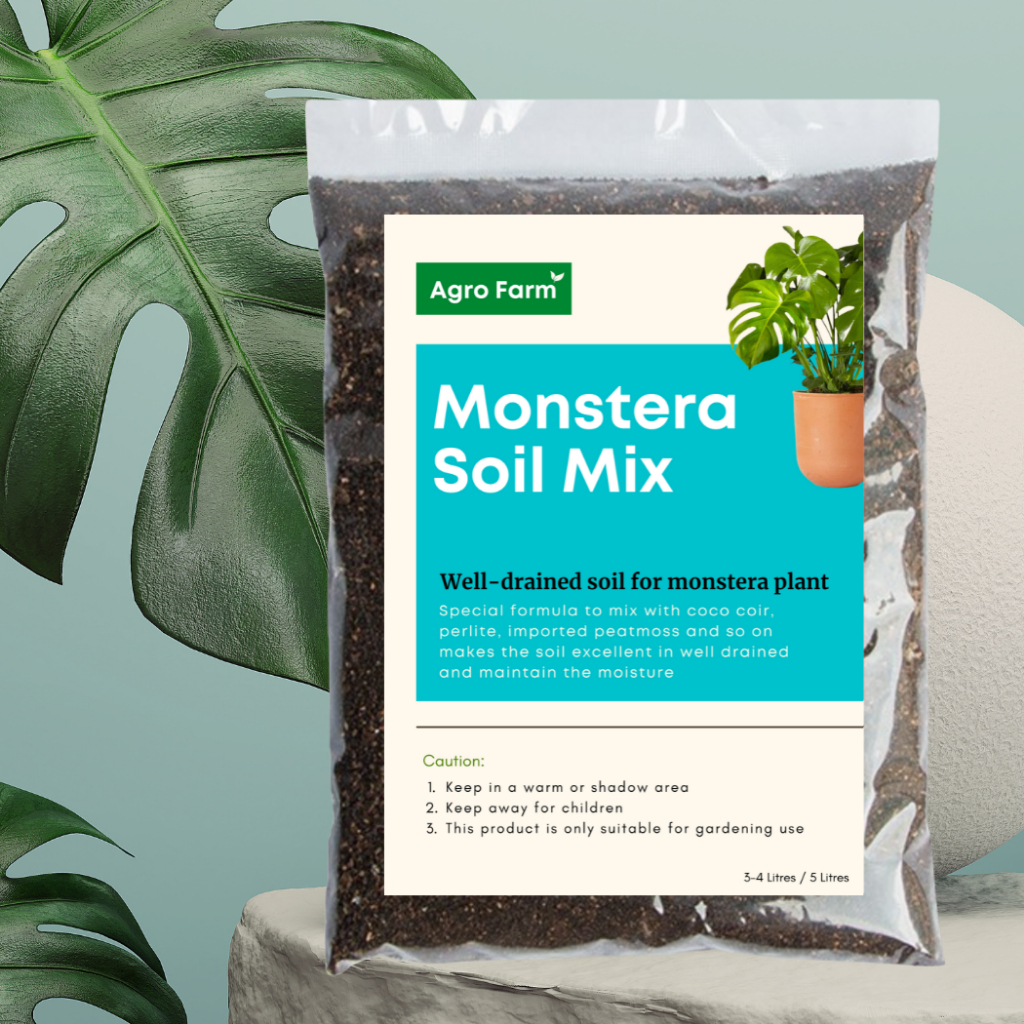 Agro Farm 10L Monstera Soil Mix l Tanah Pokok Monstera l Aroid Soil Mix ...