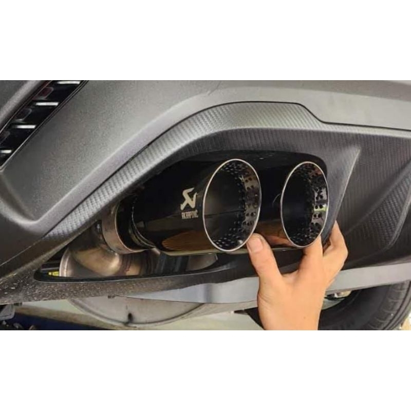 Akrapovic Stainless Steel Titanium Black Car Muffler Exhaust Tip Twin ...