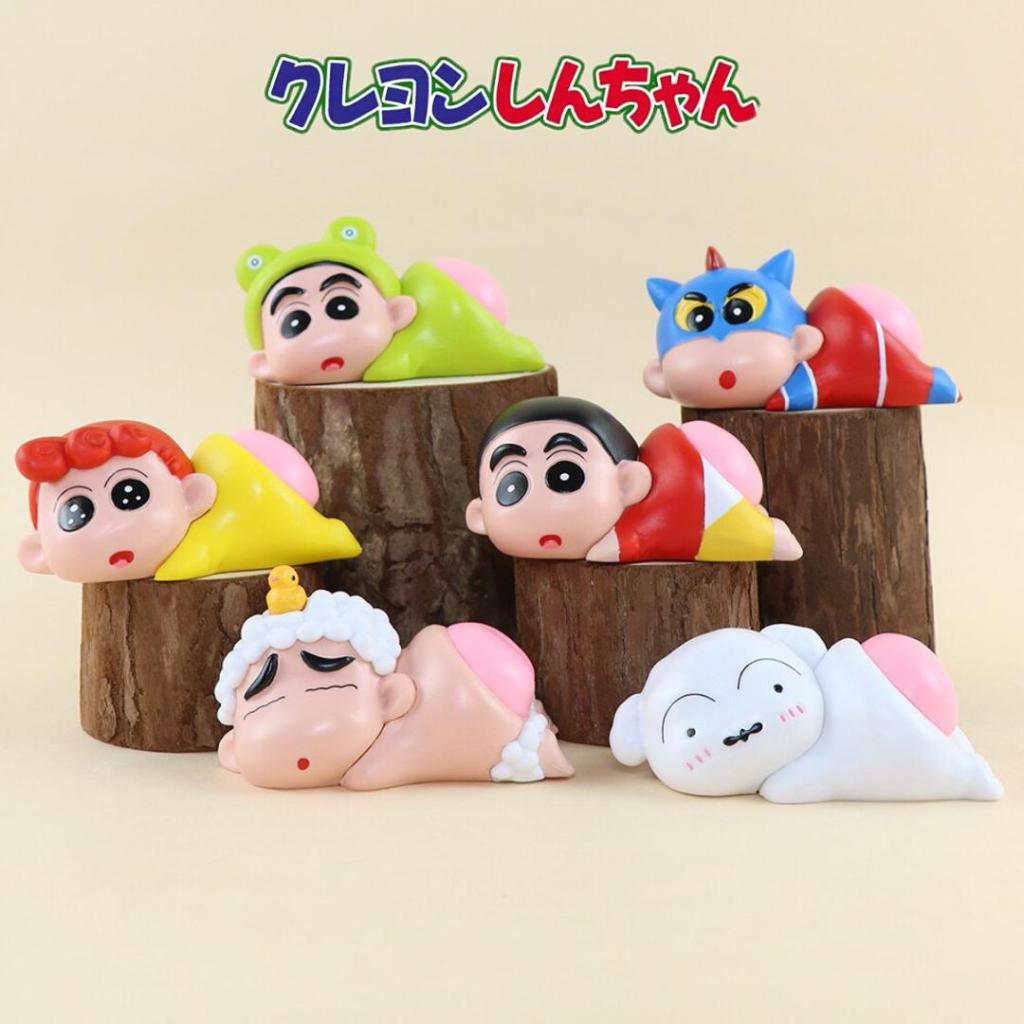 Crayon Shinchan Lay Down Shinnosuke Nohara Himawari Nohara Shiro Mini ...