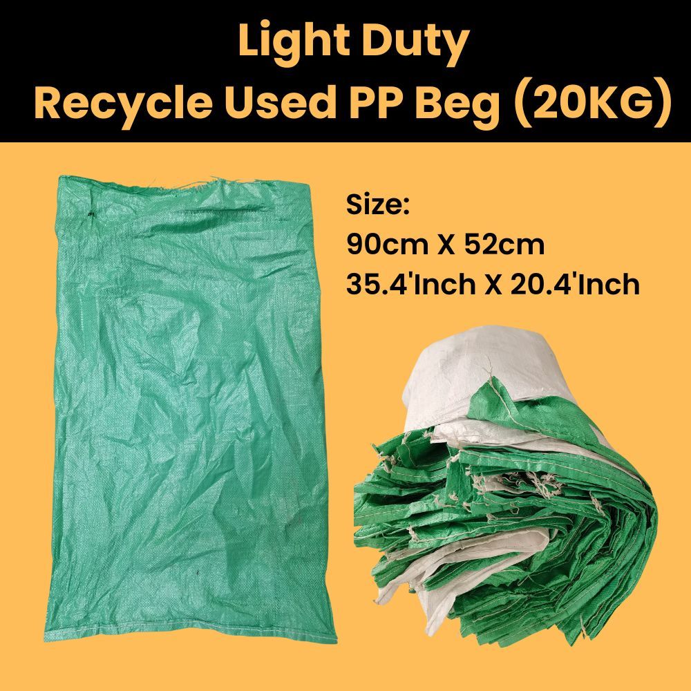 RECYCLE PP BAG 20KG / BEG GUNI / BEG SAMPAH / GUNNY BAG SACK / PP WOVEN ...