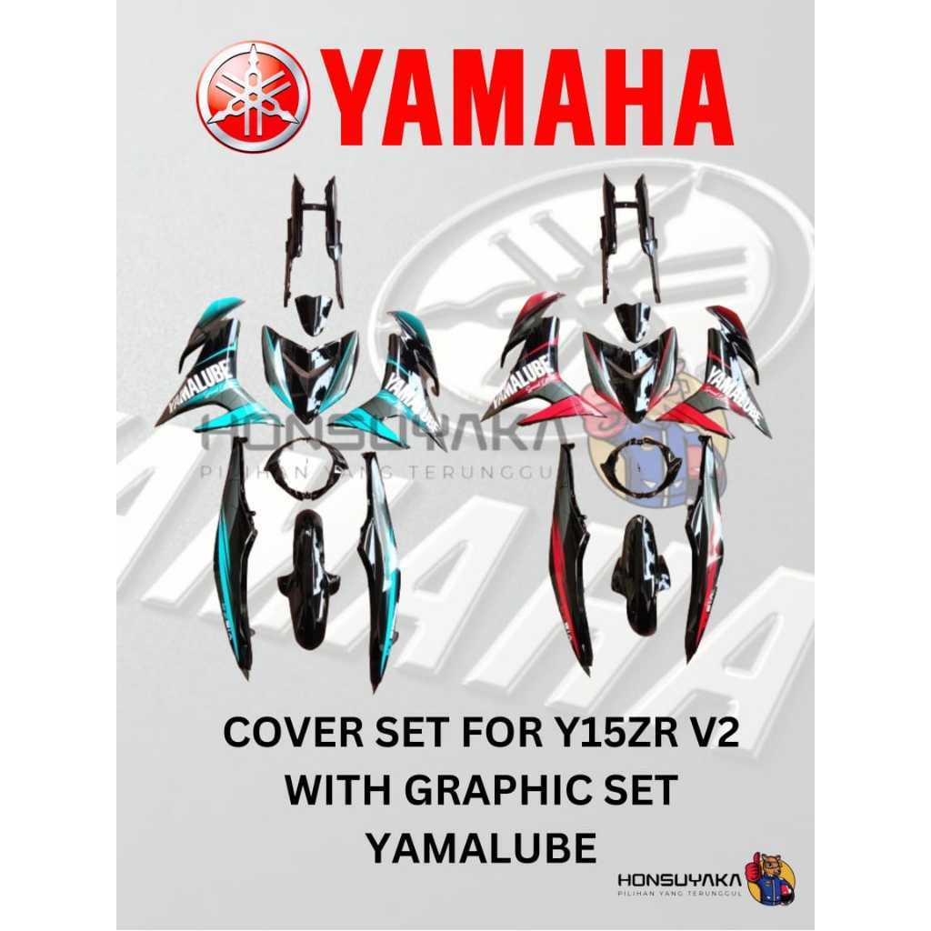 COVER SET FOR Y15ZR V2 WITH GRAPHIC SET YAMALUBE (STICKER TANAM) | Shopee Malaysia