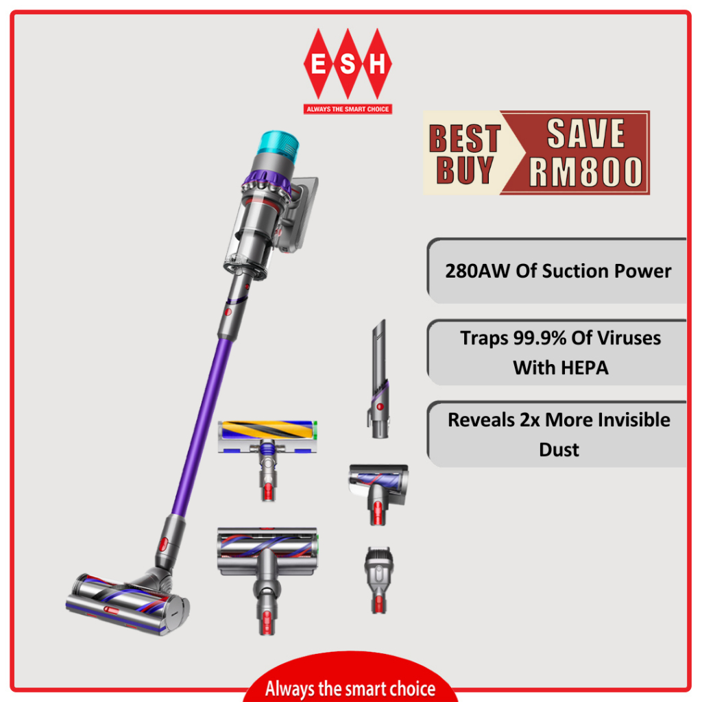 Dyson Gen5detect Complete SV23 (Iron & Purple) Cordless Vacuum Cleaner ...