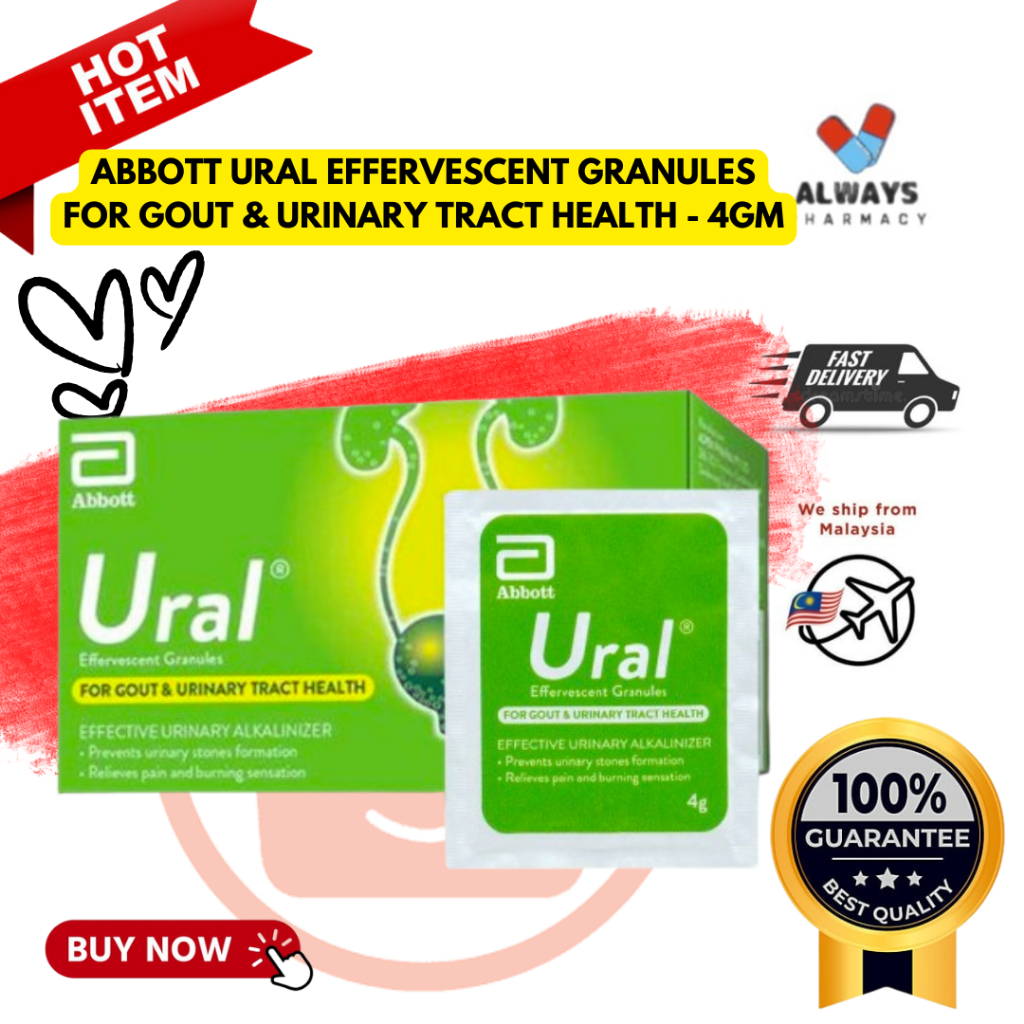 1 SACHET - URAL EFFERVESCENT GRANULES FOR GOUT & URINARY TRACT HEALTH ...