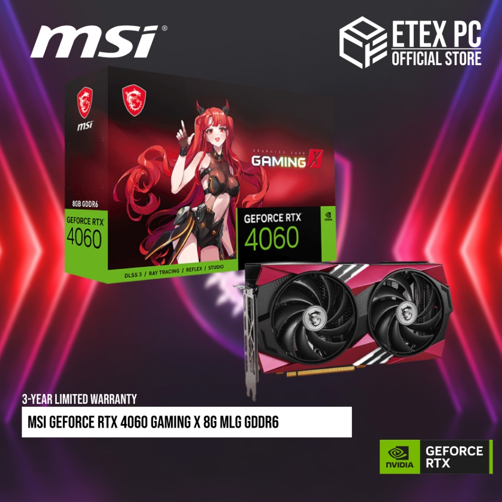 MSI GeForce RTX 4060 Gaming X 8G MLG GDDR6 | Shopee Malaysia
