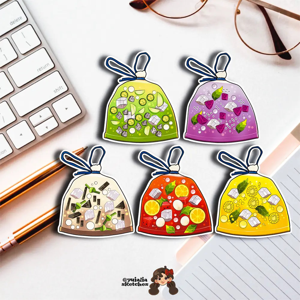 BAZAAR RAMADAN DRINKS deco stickers by YuiAlia Sketches | Shopee Malaysia