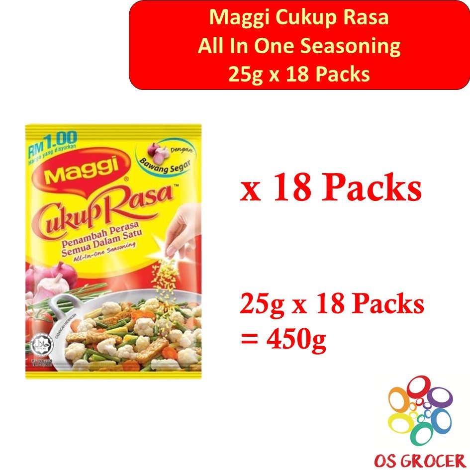 Maggi Cukup Rasa All In One Seasoning 25g x 18 Packs | Shopee Malaysia