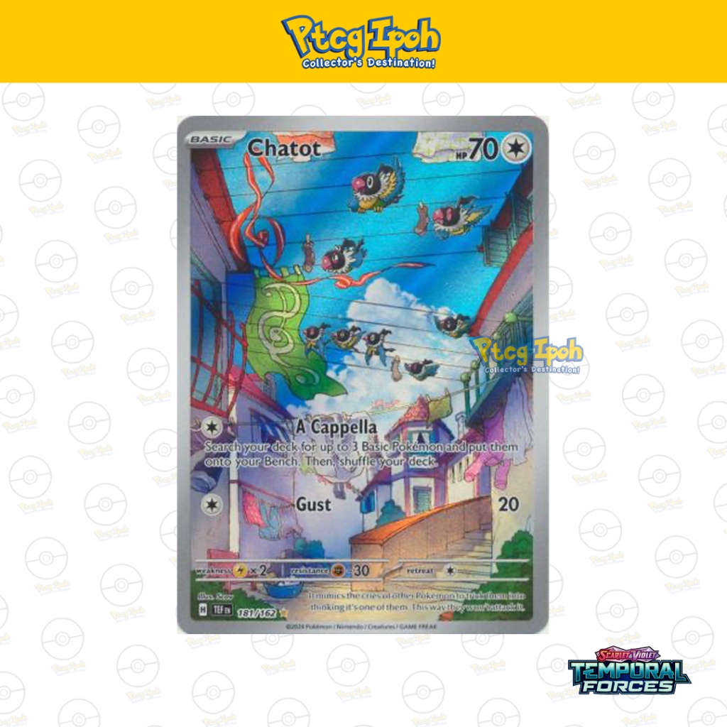 [Pokémon TCG] Temporal Forces: Chatot - 181/162 - Illustration Rare ...