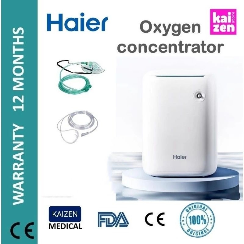 📢KAIZEN STORE MALAYSIA 📢HAIER HA115 Oxygen Concentrator 1-7L/min Adjustable Portable Oxygen ...