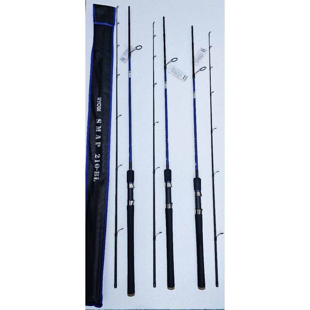 RYOBI fishing rod SMAP 190 / 198 / 210 ( RED / BLUE ) Spinning Fishing ...