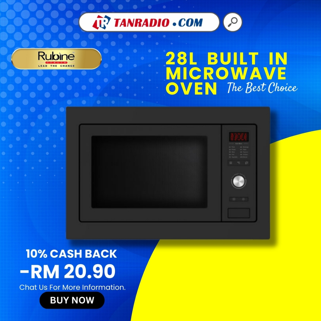 Rubine Built in Microwave Oven 34L 28L Microwave Oven - RMO-OREO-28BL ...