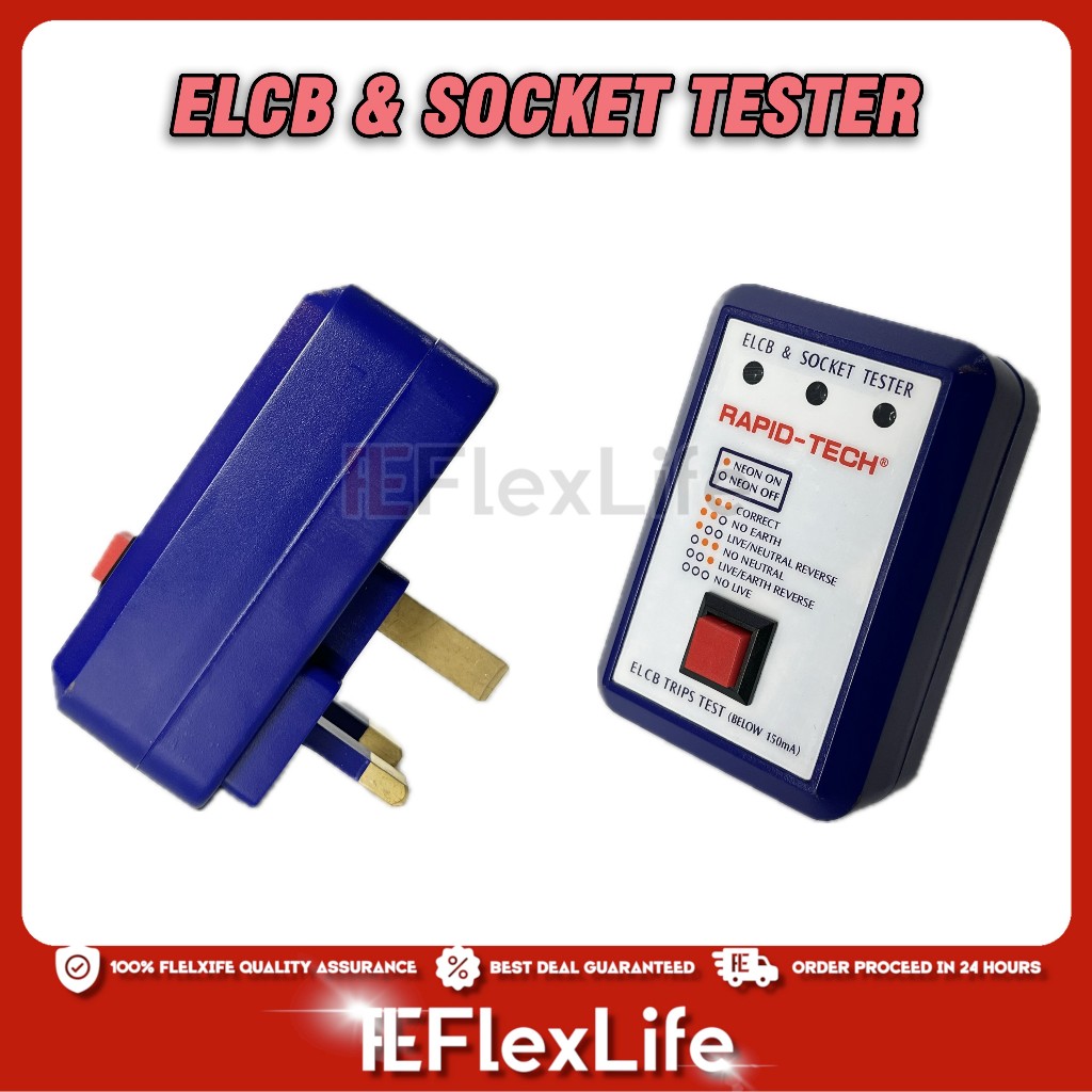 ELCB TRIPS & SOCKET TESTER TEST POWER SUPPLY SAFETY SM-ES1630 13 AMP ...