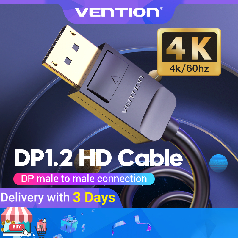 Vention Displayport Cable 4K 60Hz DP to DP Cable 1.2 for Video PC Laptop TV Projector Display ...