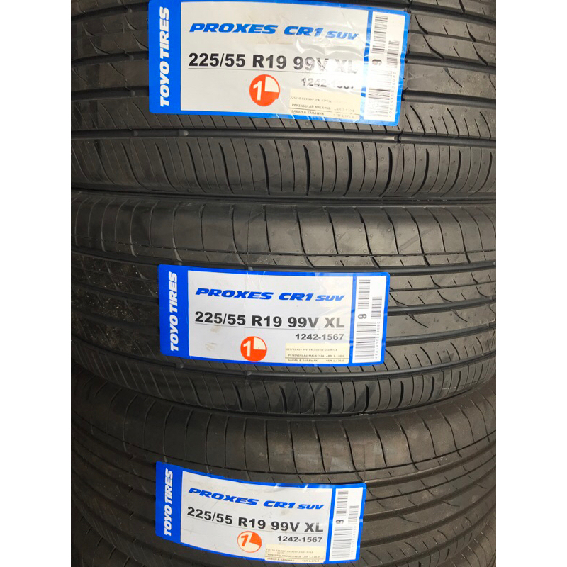 225/55R19 225 55 19 TOYO CR1S Car tyre tire kereta tayar Wheel Rim 19 inch PROTON X70 | Shopee ...