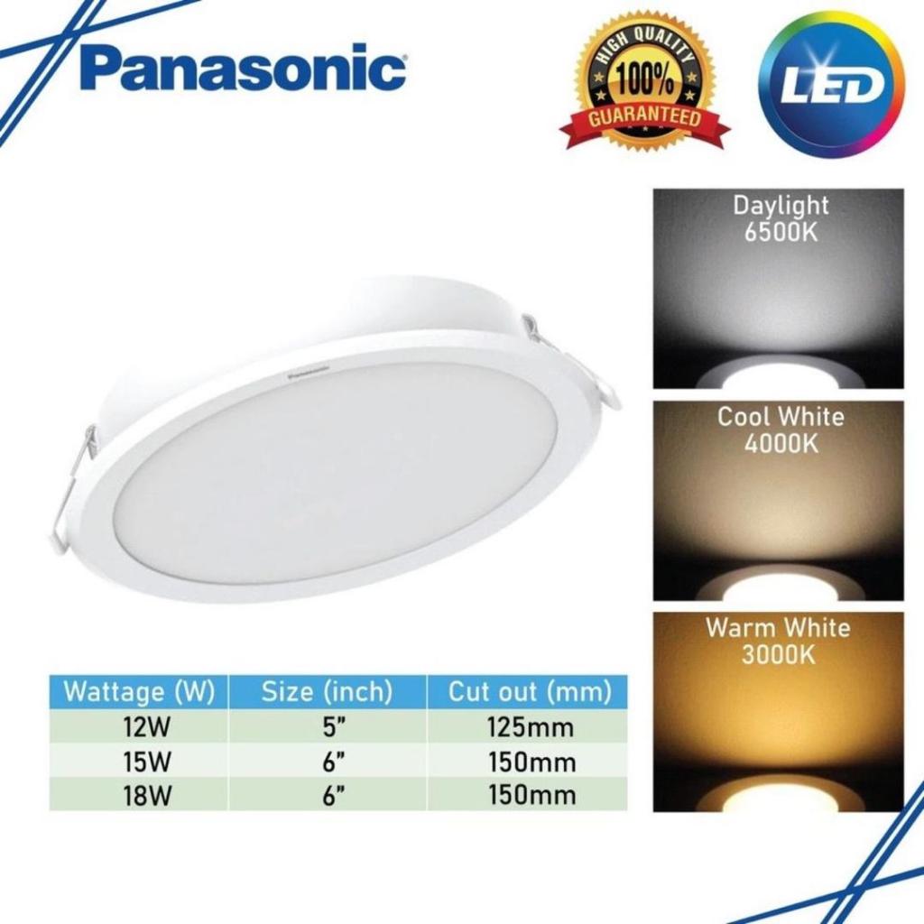 [NEW] Panasonic LED Downlight Round 5"/6" 12W/15W/18W Gen 2 | Shopee ...