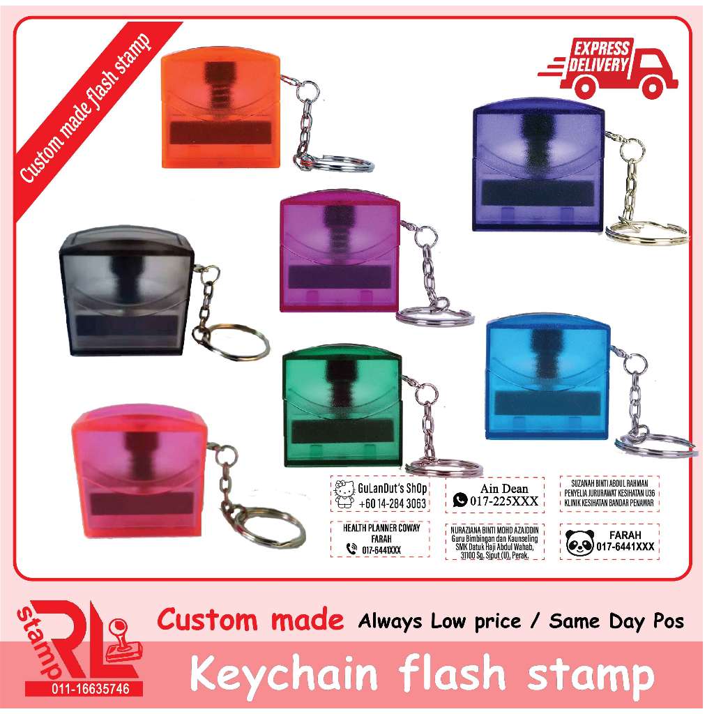 1232K READY STOCK /cop nama /cop nama stamp /cop guru /chop custom made /murah rubber stamp ...