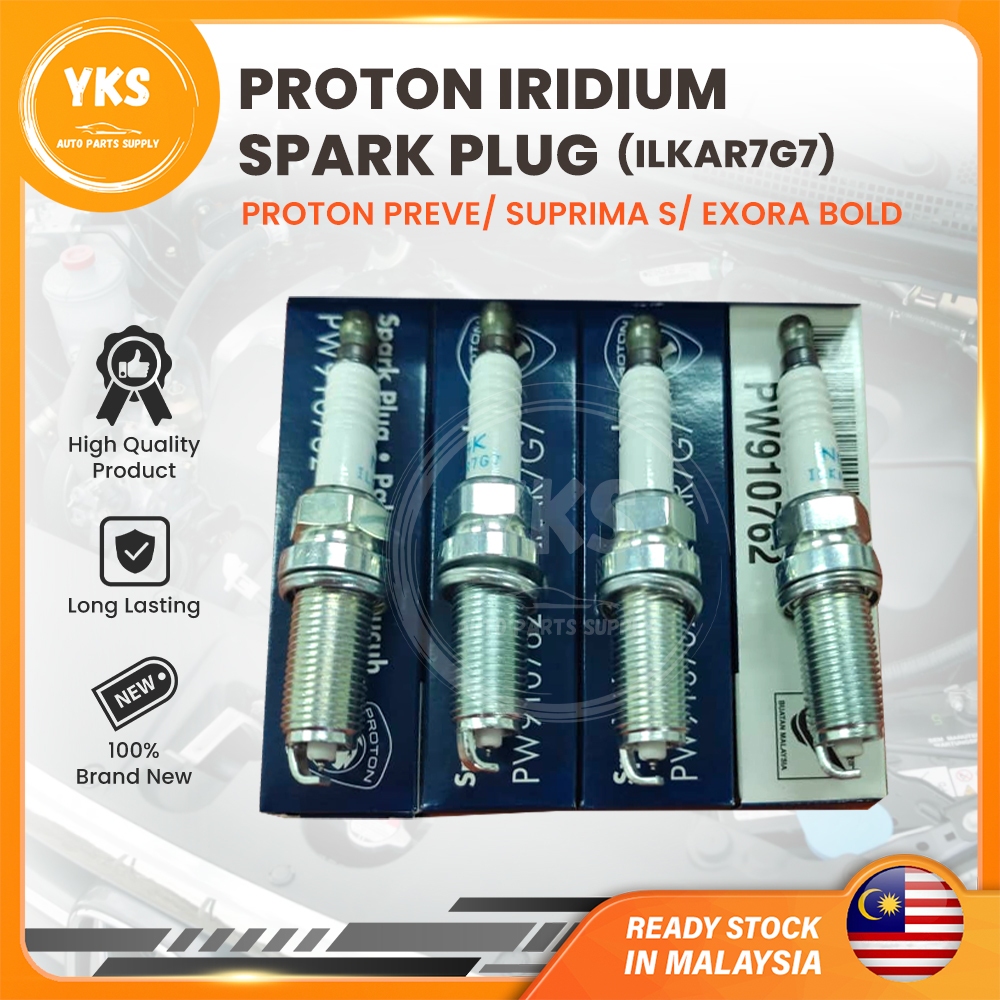 🔥PROTON NEW🔥(PW910762) (ILKAR7G7) NGK IRIDIUM SPARK PLUG PROTON EXORA ...