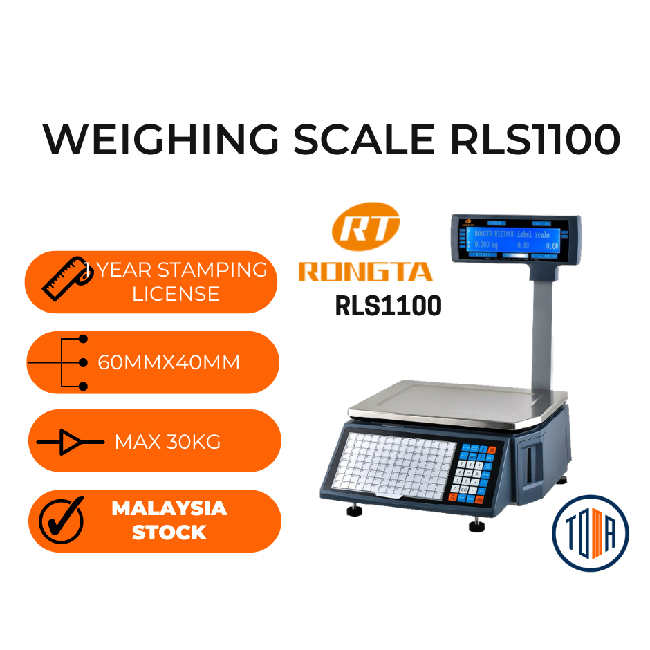 Rongta RLS1100 Wifi Barcode Label Digital Weighing Scale 30KG with 1 ...