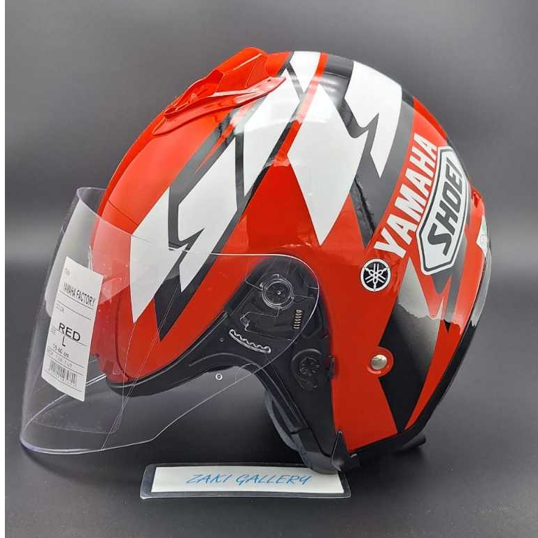 SHOEI J-FORCE 2/JF2 HELMET FACTORY RED/YELLOW/BLUE/SILVER TANDUK LEKUK ...