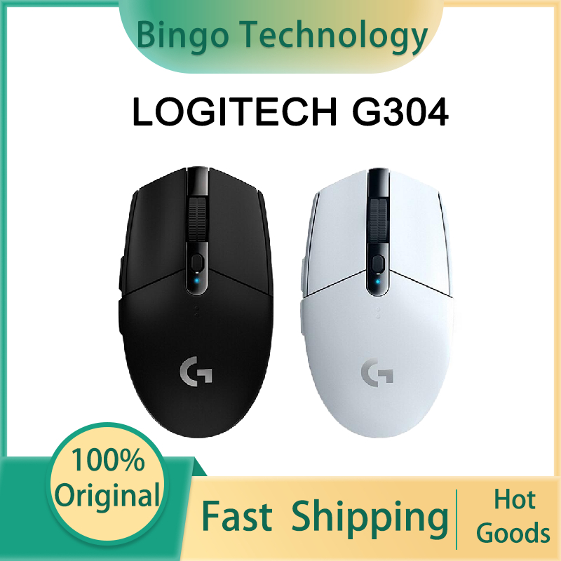 LOGITECH G304 LIGHTSPEED WIRELESS GAMING MOUSE W. USB RECEIVER 6 ...
