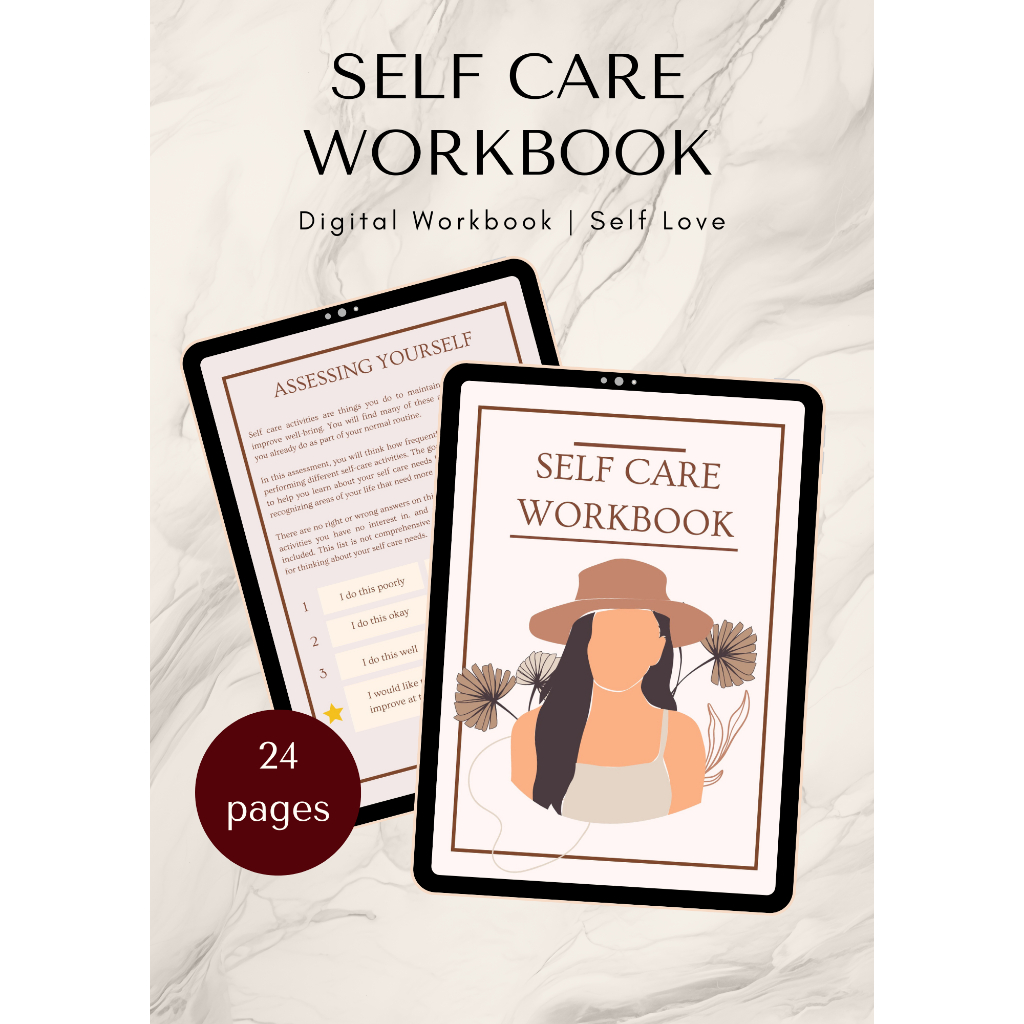 Digital Self-Care Workbook Journal Holistic Wellness Planner | Shopee ...