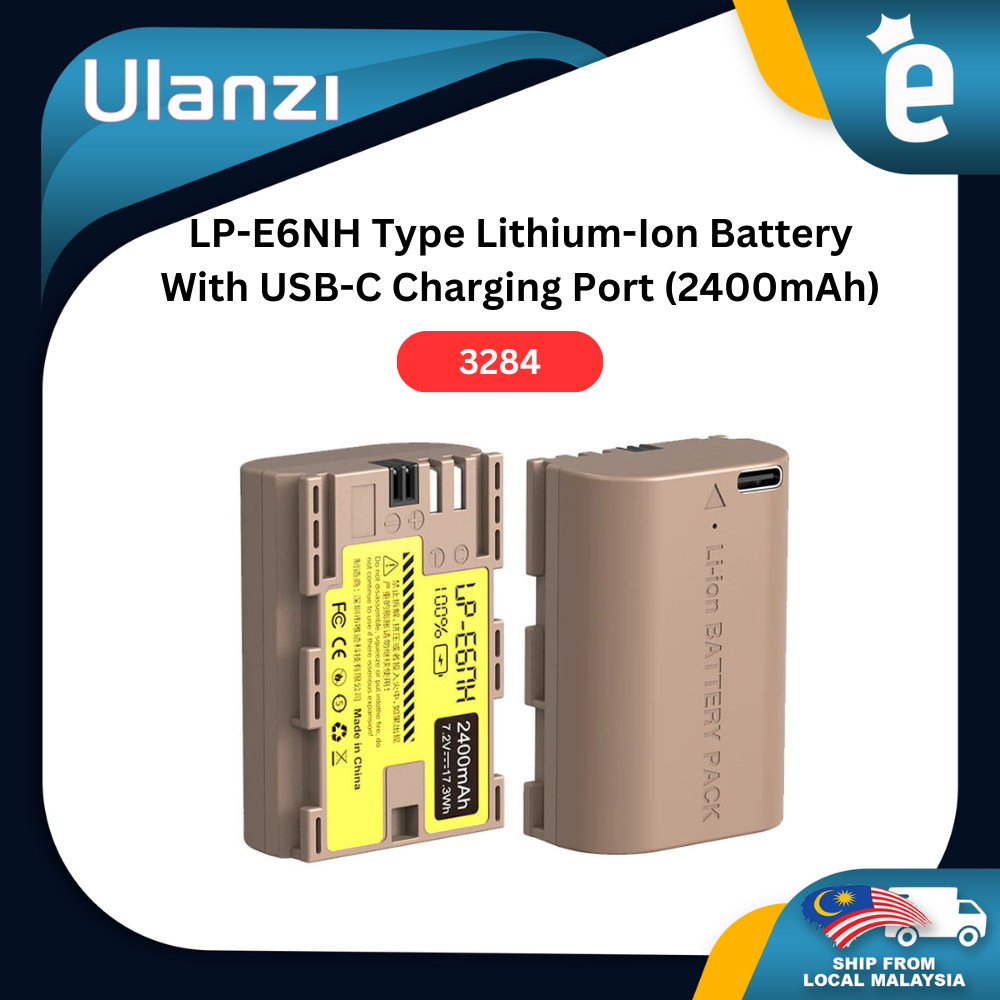Ulanzi Canon LP-E6NH Type Lithium-Ion Battery With USB-C Charging Port ...