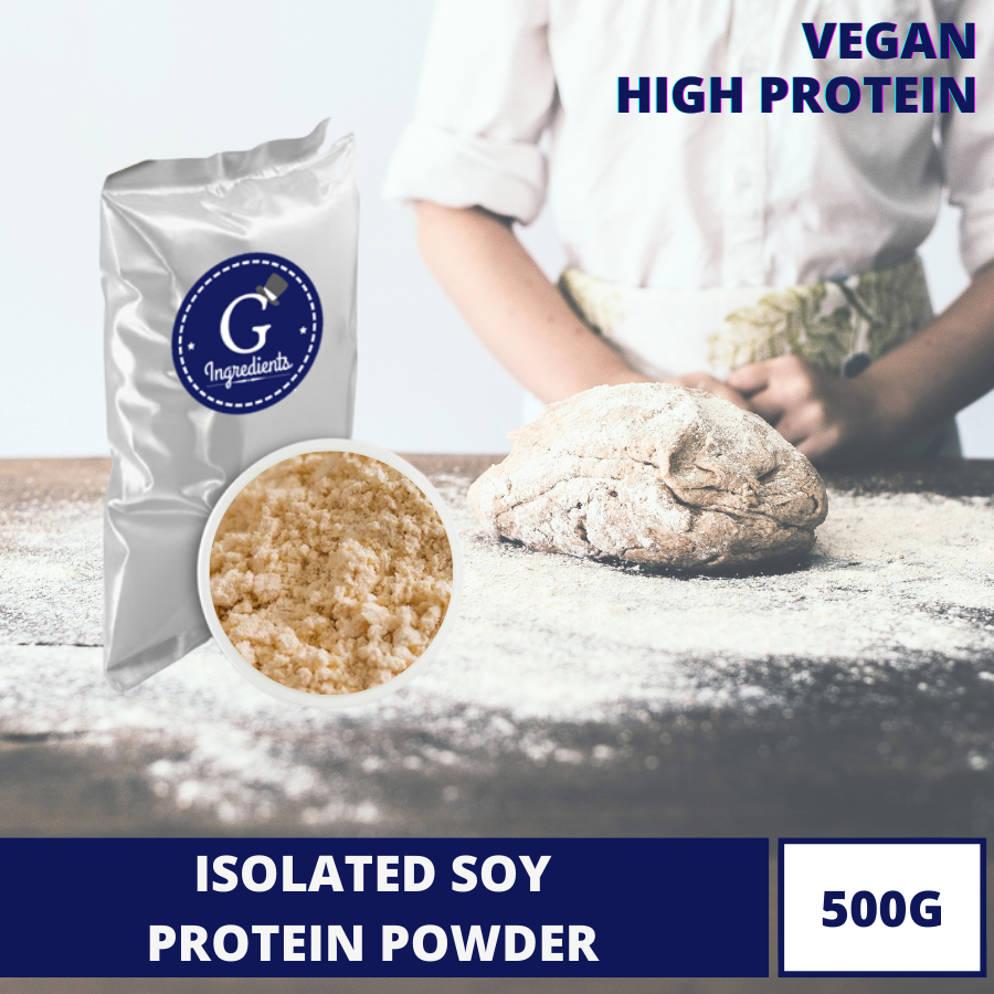 Isolated Soy Powder - 500G (emulsifier, vegan protein, high protein ...