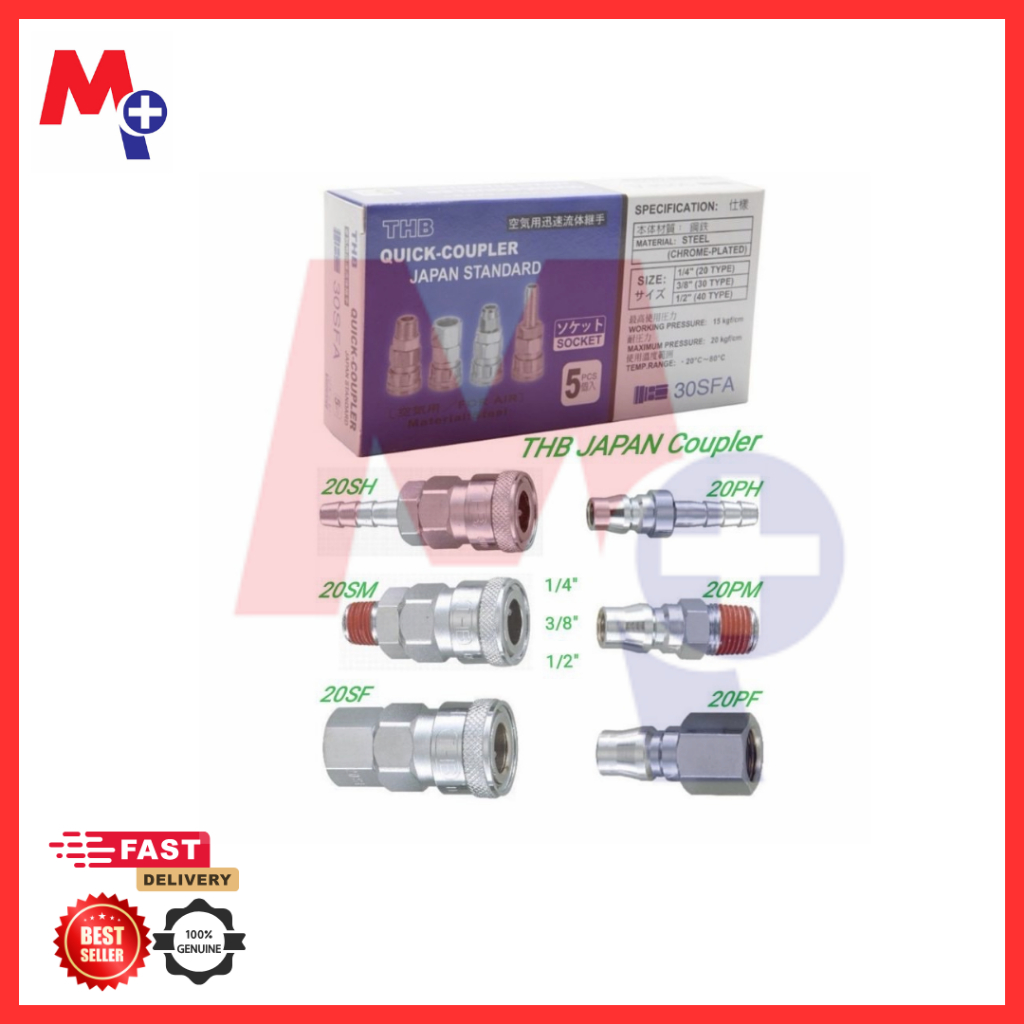 JAPAN STYLE THB Coupler Quick Coupler Compressor Quick Coupler Air Hose Quick Coupler 20SH 20PH ...
