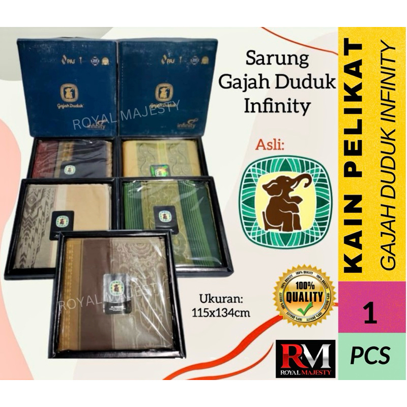 KAIN PELIKAT GAJAH DUDUK INFINITY PREMIUM EDITION SIAP JAHIT 100% ORIGINAL INDONESIA COTTON ...