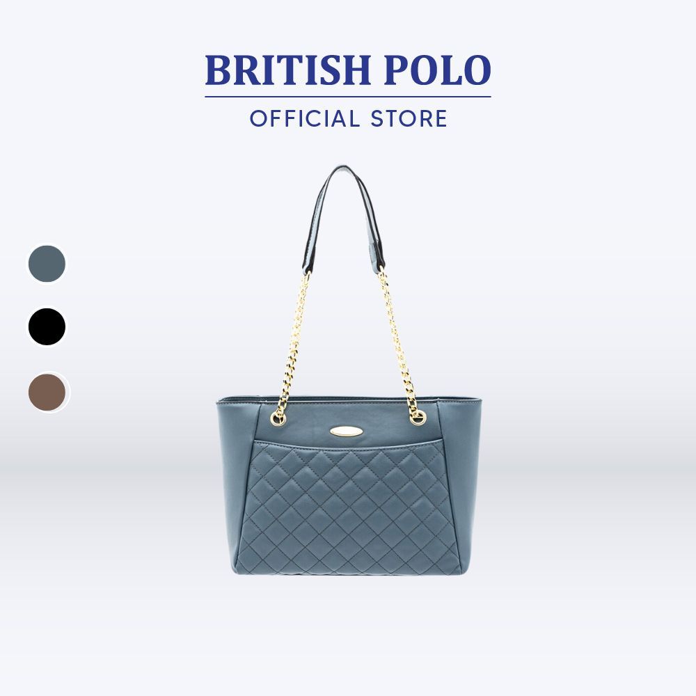 British Polo Elva Ladies Womens PU Leather Shoulder Handbag with Top ...