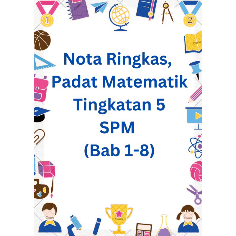 Nota Ringkas, Padat Matematik Tingkatan 5 SPM (Bab 1-8) PDF | Shopee Malaysia