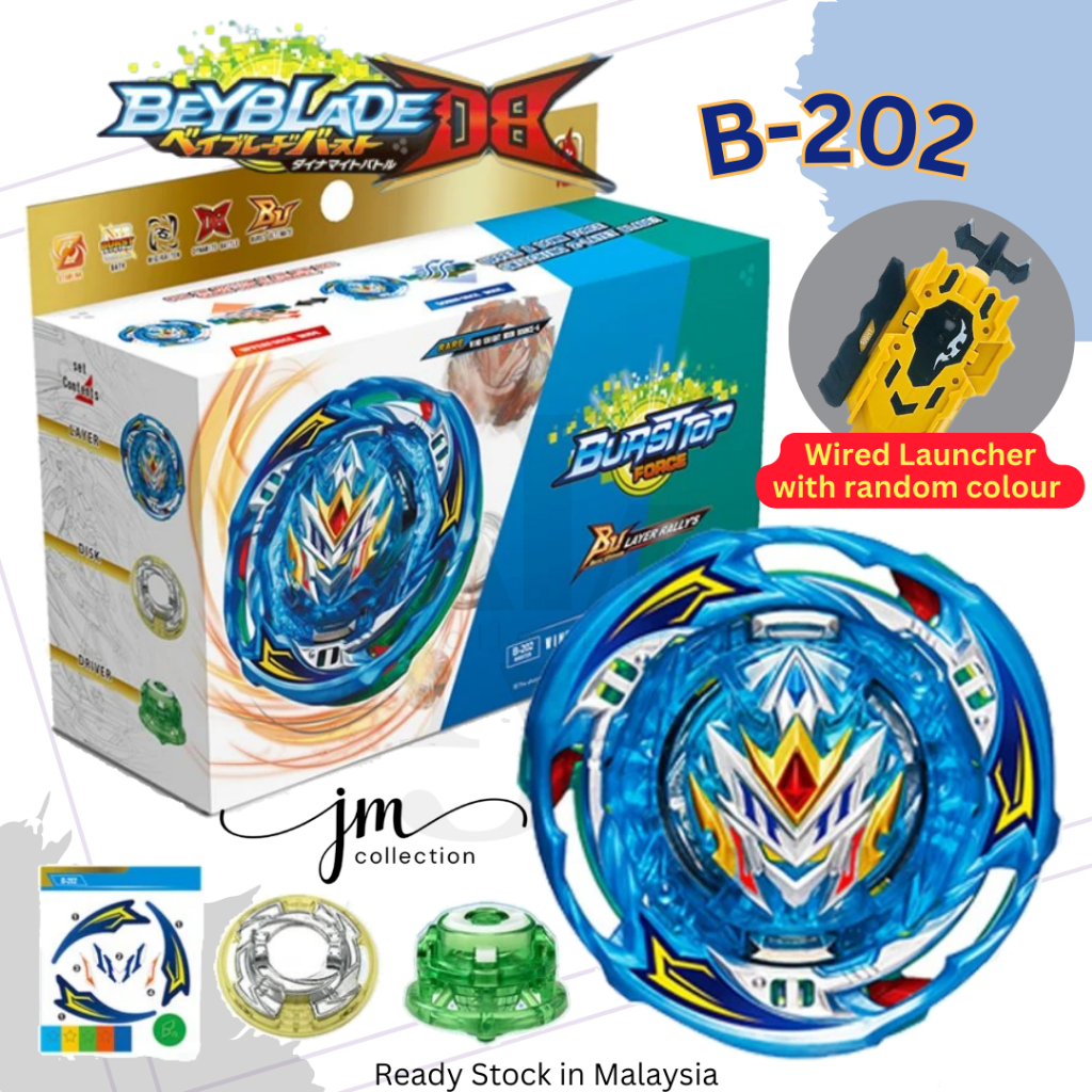 Ready Stock !! Beyblade Burst BU Starter B-202 Wind Knight B202 with ...
