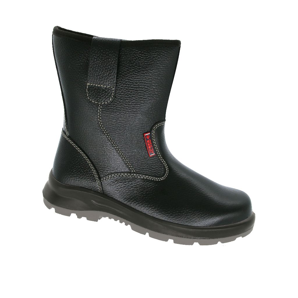 OSCAR SAFETY SHOES 203 BLACK - High Cut Leather Safety Boot (Certified ...