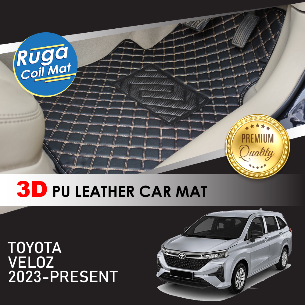 TOYOTA VELOZ ( 2023 - 2024 ) 3D PU Leather Car Carpet Karpet Kereta ...
