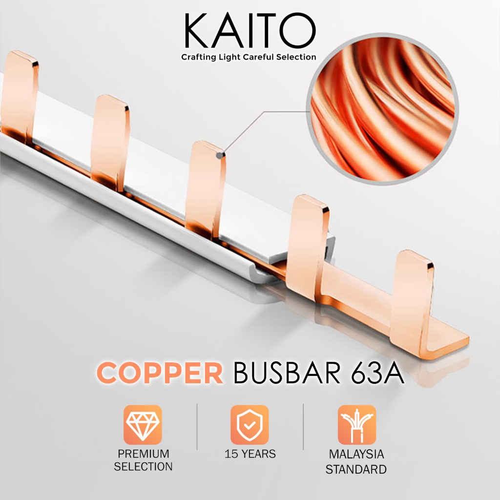 SSS Grade 60A MCB Busbar Single Phase Copper Bar 240V For MCB | ELCB ...
