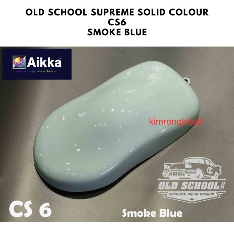 Aikka Paint CS6 Smoke Blue, Old School Supreme Solid Colour Series Car Paint Cat Kereta Bancuh ...