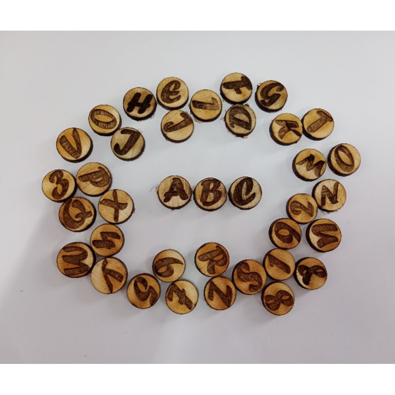 Wooden Alphabet A~Z / Huruf Kayu Untuk Hantaran, Hiasan Dinding / Wall ...