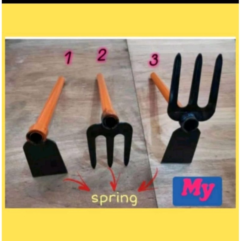 Cangkul Mini STEEL, Cangkul Cakar, Cangkul mini 2way 小锄头 (钢) ,有柄小爬 ...