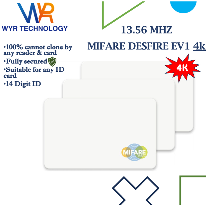 13.56 Mifare DESFire EV1 4K RFID Blank Card | Shopee Malaysia