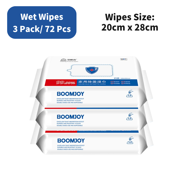 BOOMJOY Broom With Dry Wipes & Wet Wipes/ Electrostatic Broom/ Sweeper ...