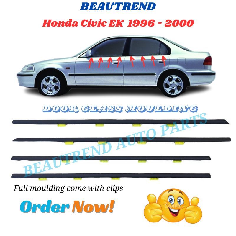 Door Glass Moulding Honda Civic EK EK99 SO4 S21 Door Moulding Outside ...