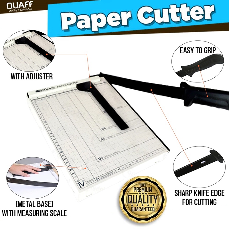 QUAFF Metal Base Paper Cutter Metal Base A4 | A3 | B4 | A5 Size Duty ...